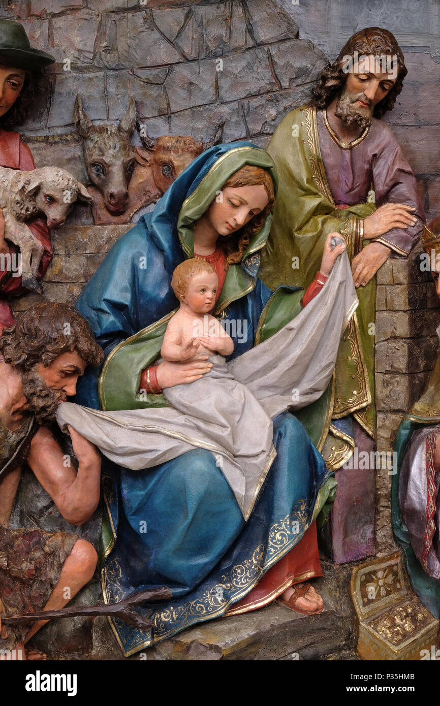 Nativity Scene, altarpiece in the church of Saint Matthew in Stitar ...