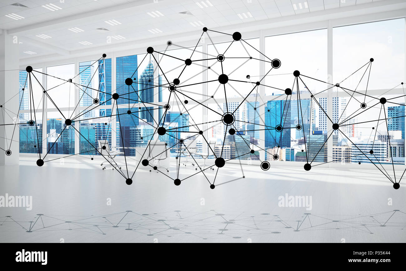 Networking and wireless connection as concept for effective modern ...