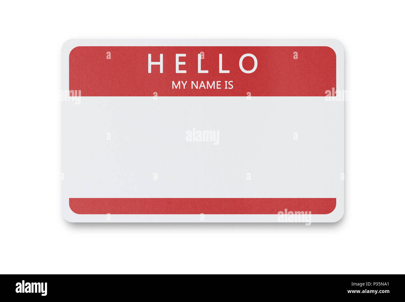 Name hello white background Cut Out Stock Images & Pictures - Alamy