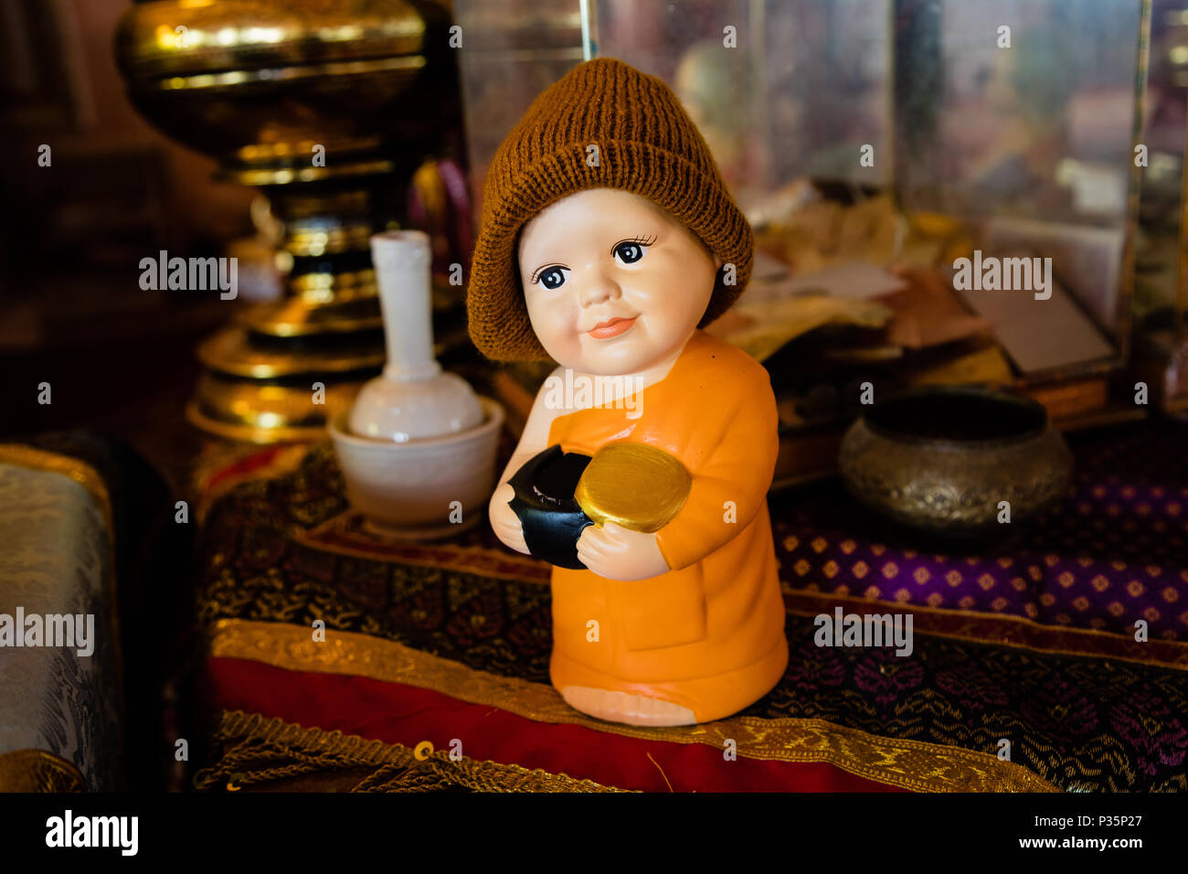 Buddhist monk begging bowl hi-res stock photography and images - Alamy