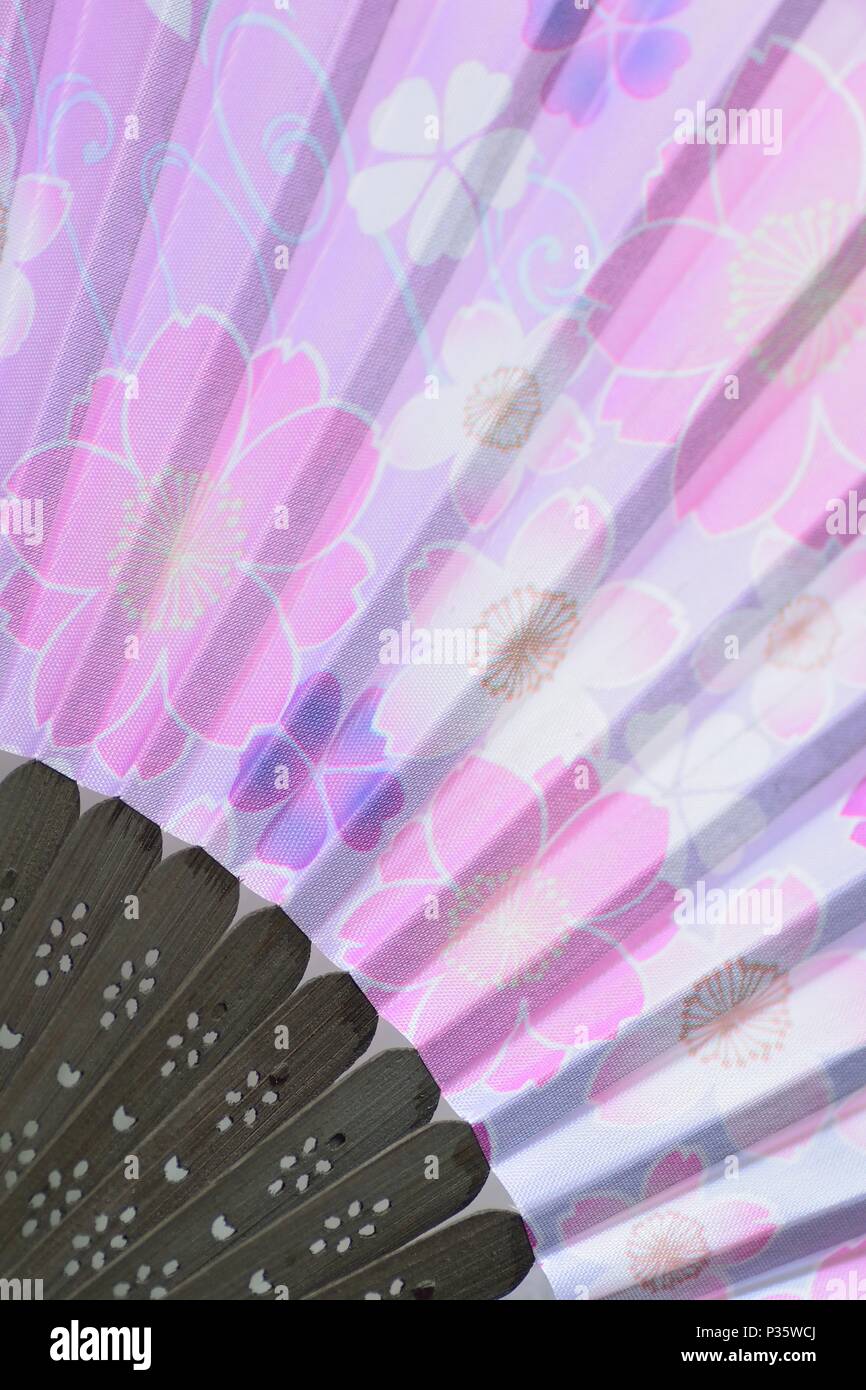 Macro background texture of Japanese paper fans Stock Photo - Alamy