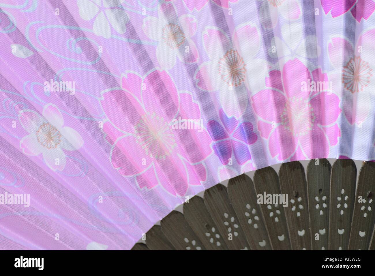 Macro background texture of Japanese paper fans Stock Photo - Alamy