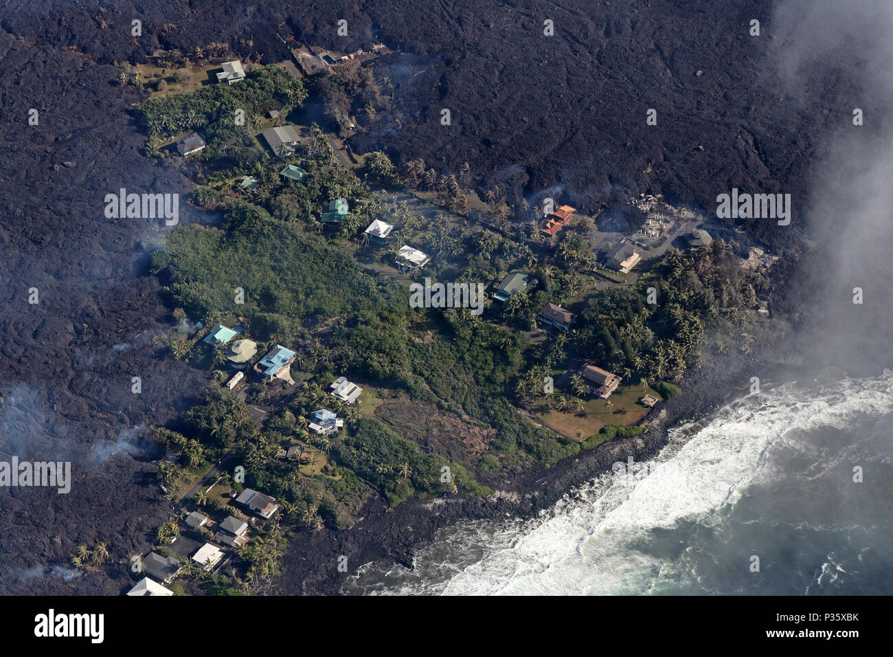 The villages of Kapoho and Vacationland are completely enclosed or even ...