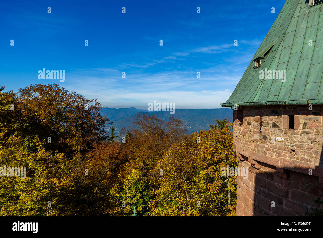 Haut-koenigsbourg - old castle in beautiful Alsace region of France ...