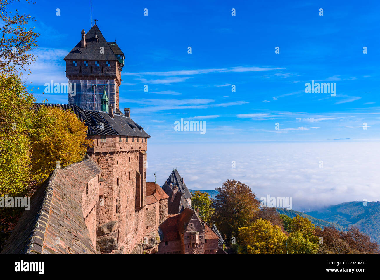 Haut-koenigsbourg - old castle in beautiful Alsace region of France ...