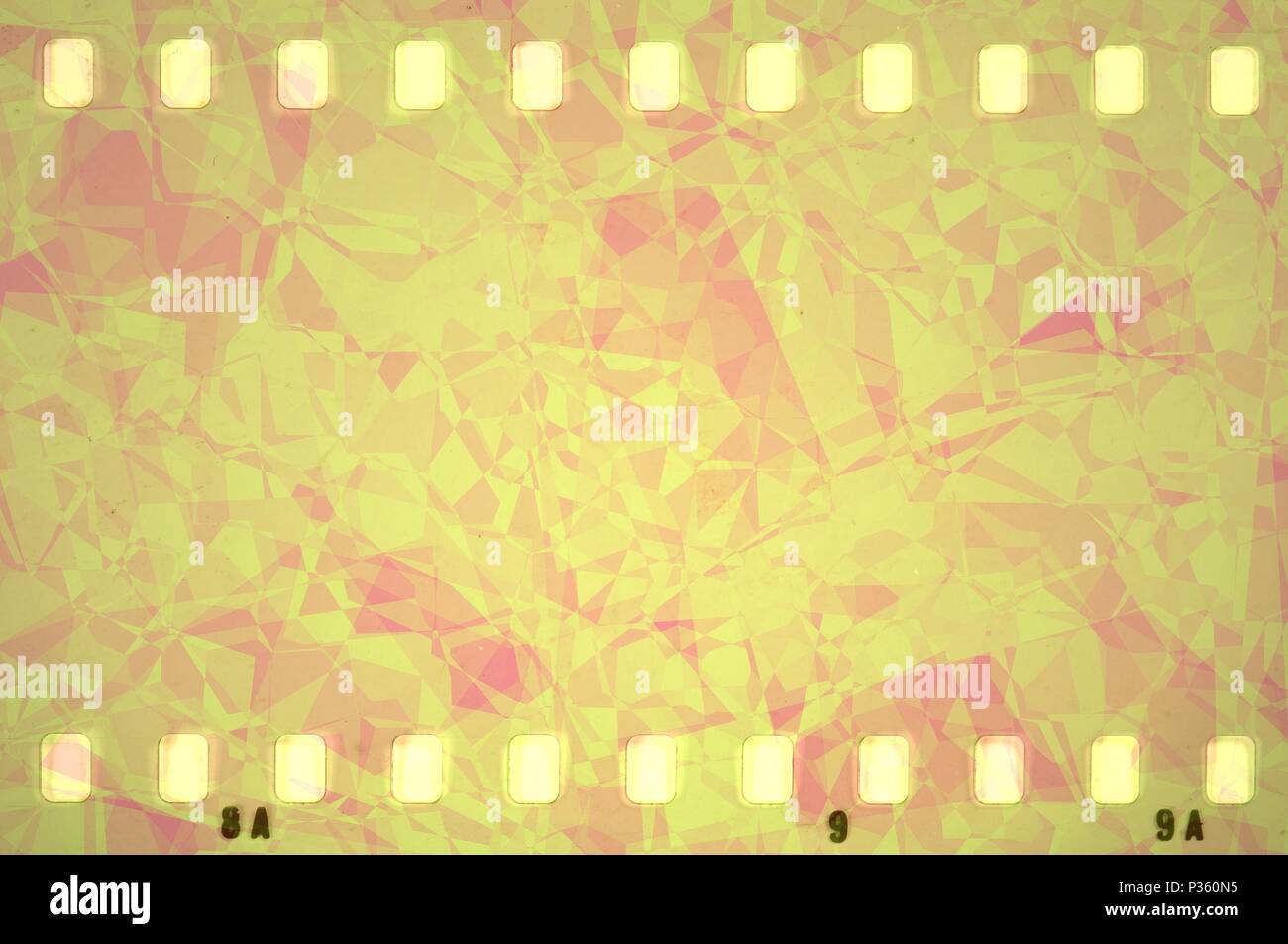 Vintage yellow film strip frame Stock Photo - Alamy