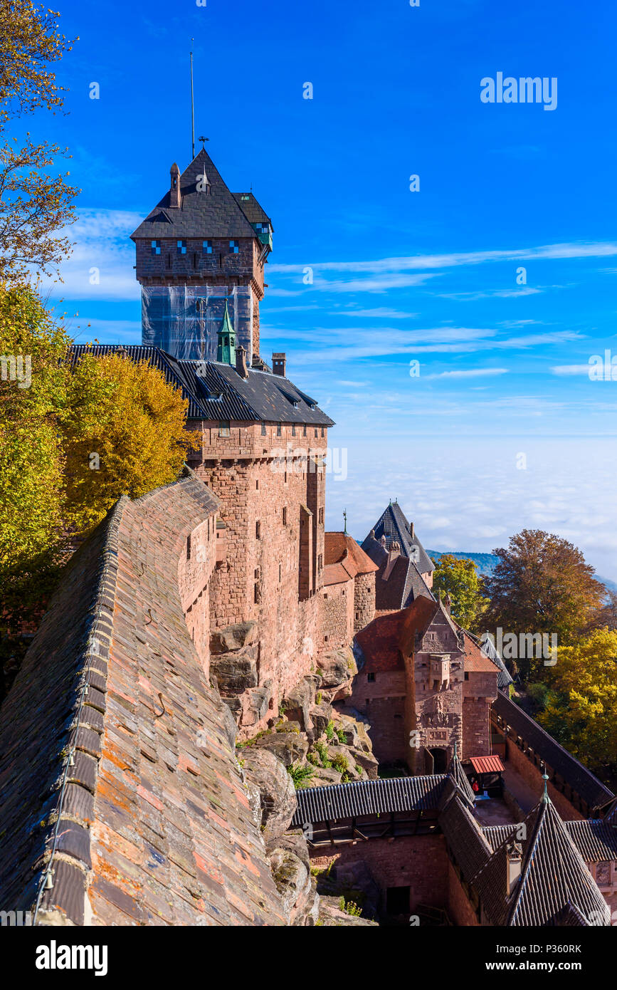 Haut-koenigsbourg - old castle in beautiful Alsace region of France ...