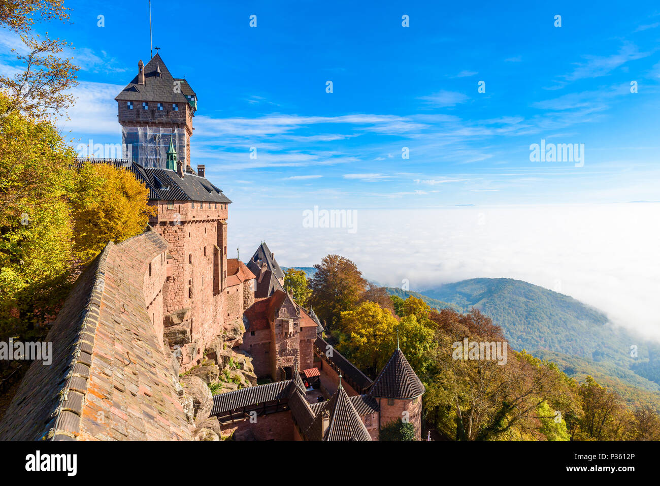 Haut-koenigsbourg - old castle in beautiful Alsace region of France ...