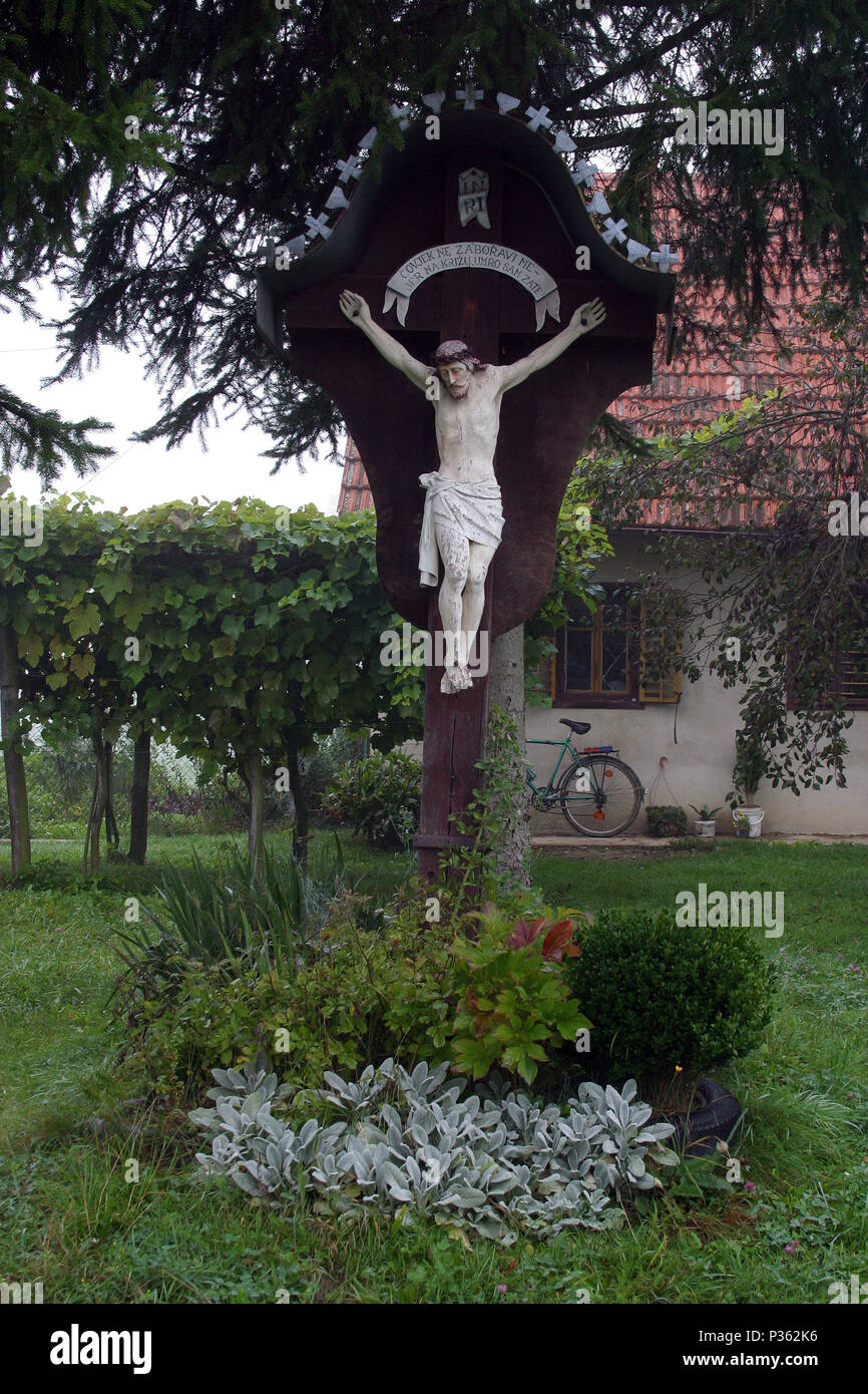 Roadside Crucifix in Zagorje region, Croatia Stock Photo - Alamy