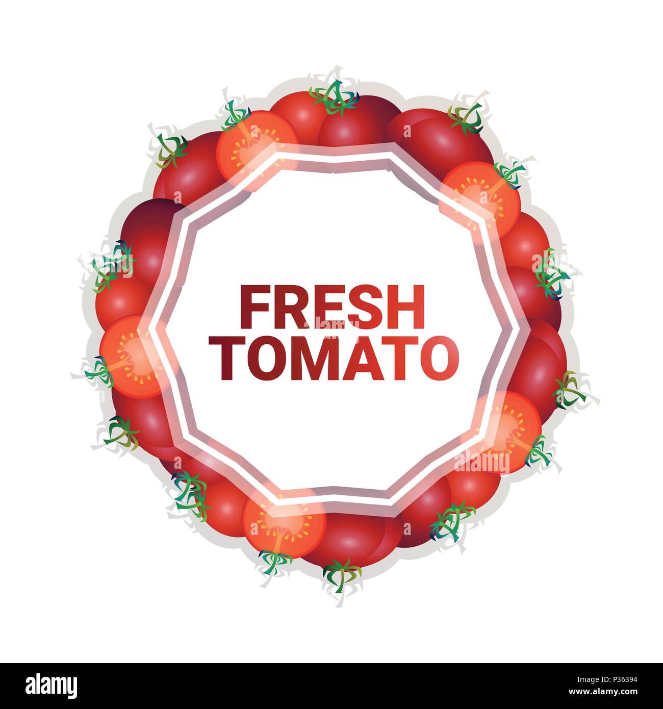 Sliced tomato background Stock Vector Images - Alamy