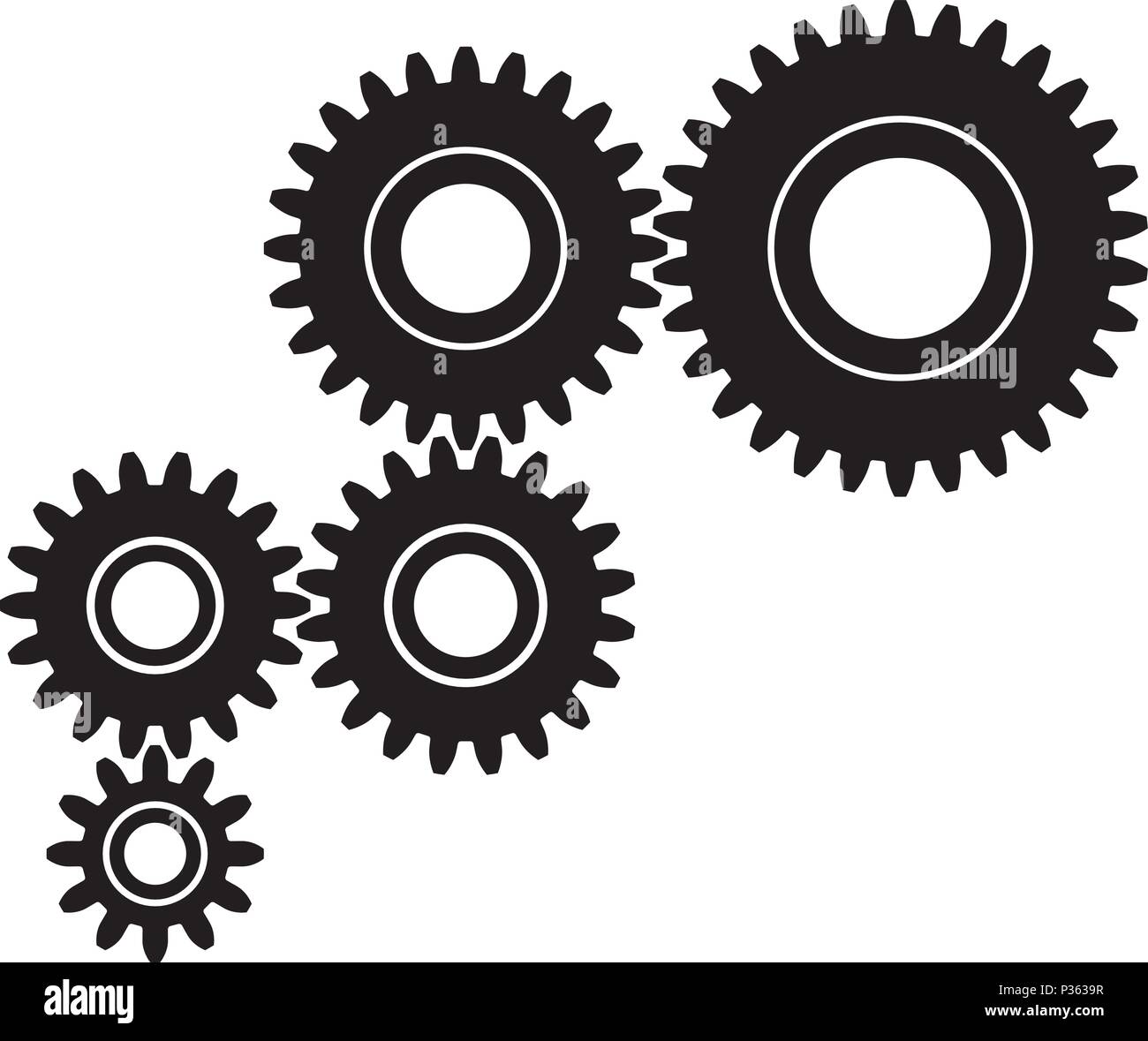 Gear transmission provides energy transmission Stock Vector Image & Art ...
