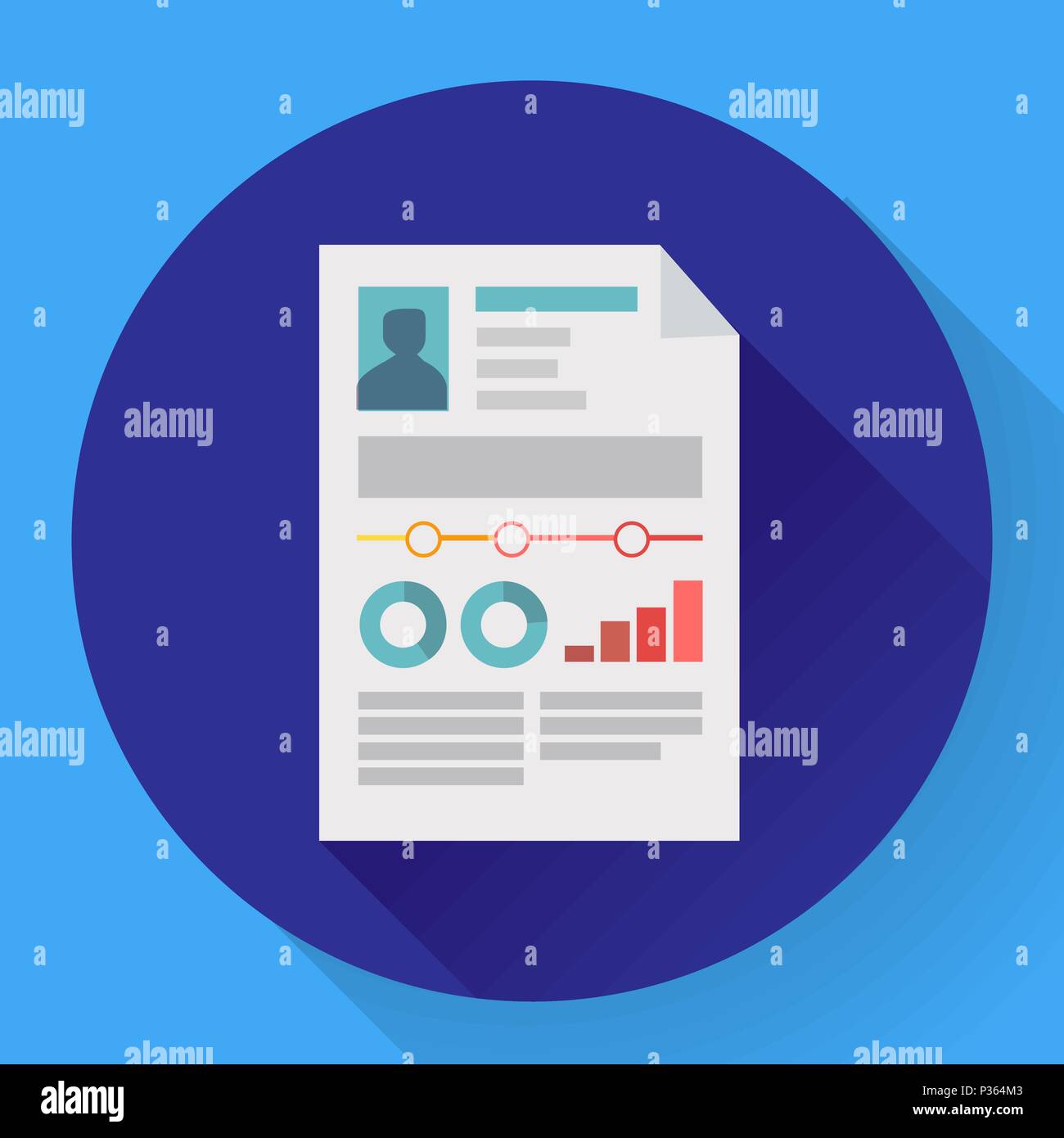 resume icon cv icon flat. business concept cv resume Stock Vector Image ...