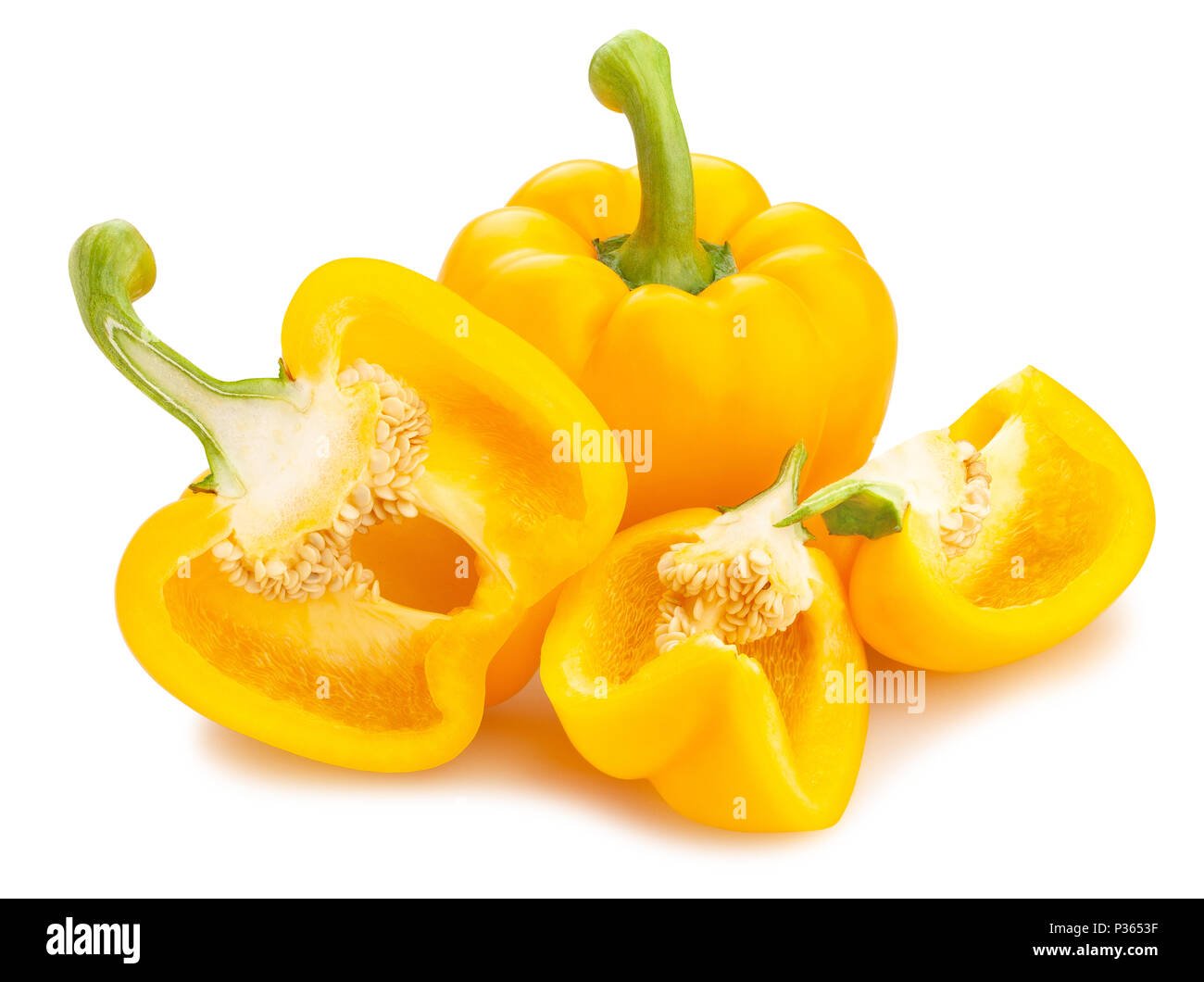 Yellow pepper with seeds hi-res stock photography and images - Alamy
