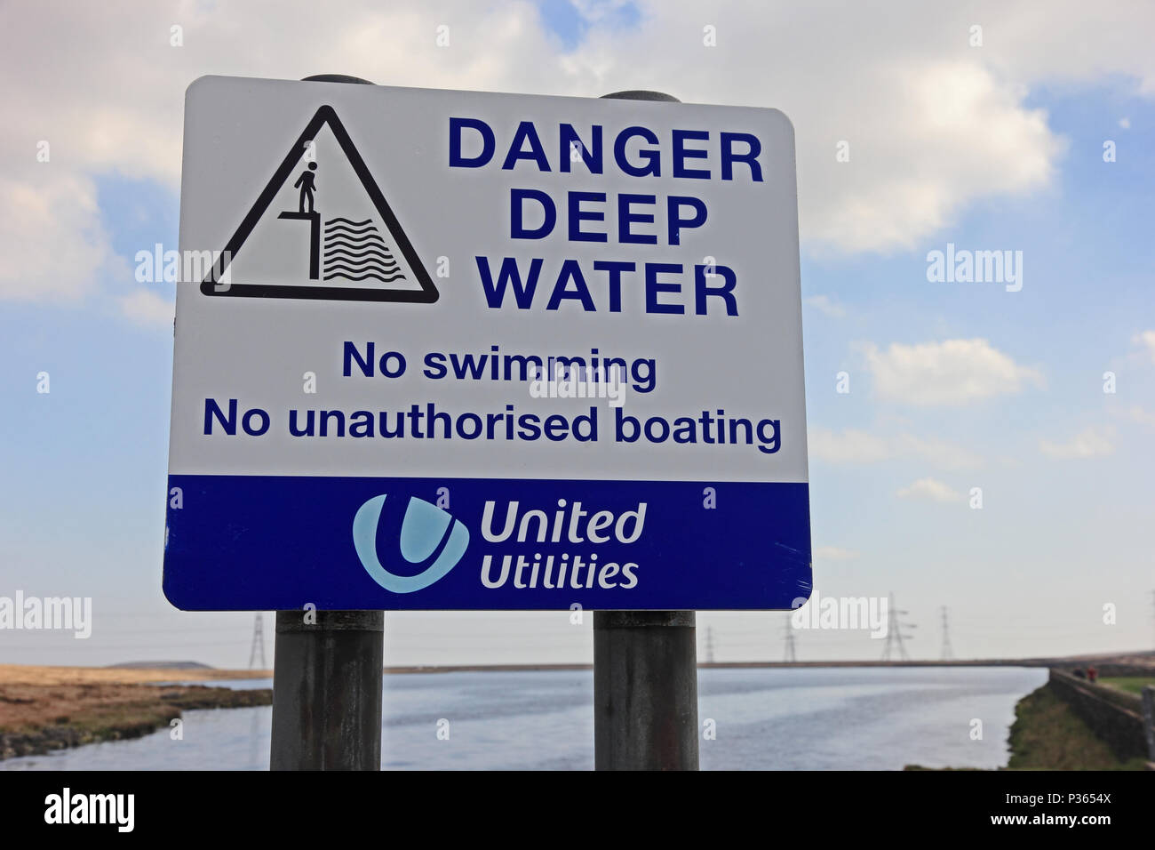 Danger Deep Water sign Stock Photo - Alamy