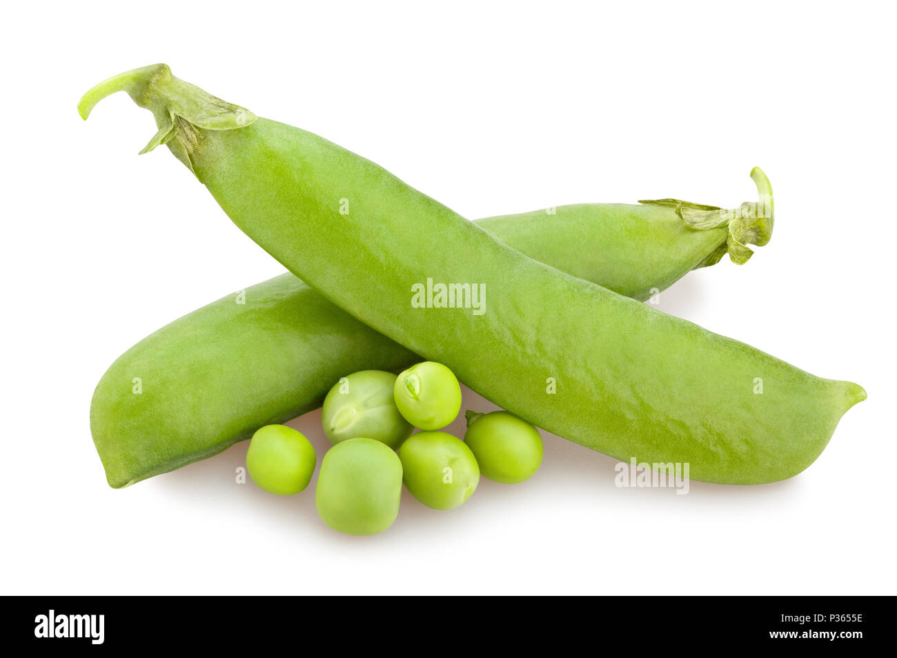 peas pod path isolated Stock Photo - Alamy