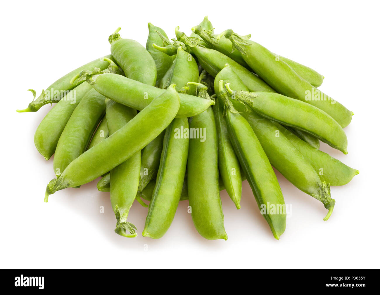 peas pod path isolated Stock Photo - Alamy