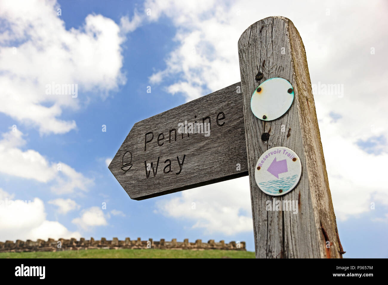Pennine Way sign Stock Photo - Alamy