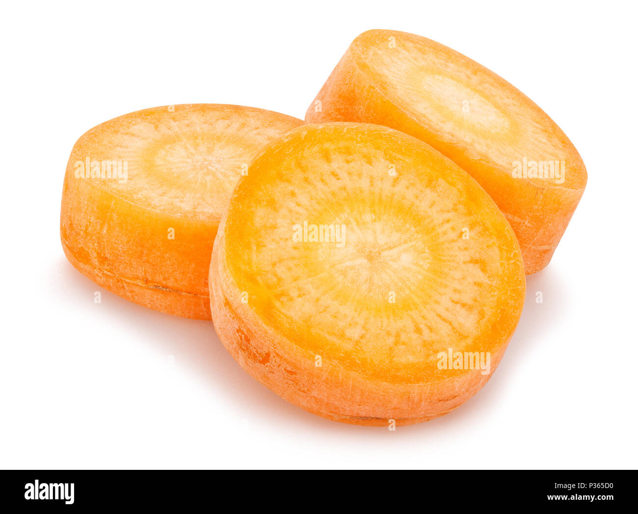 sliced carrots path isolated Stock Photo - Alamy