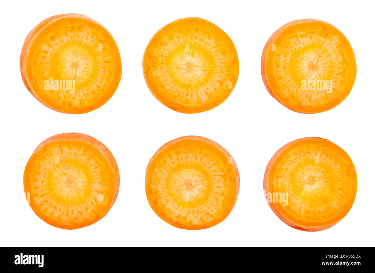 sliced carrots path isolated Stock Photo - Alamy