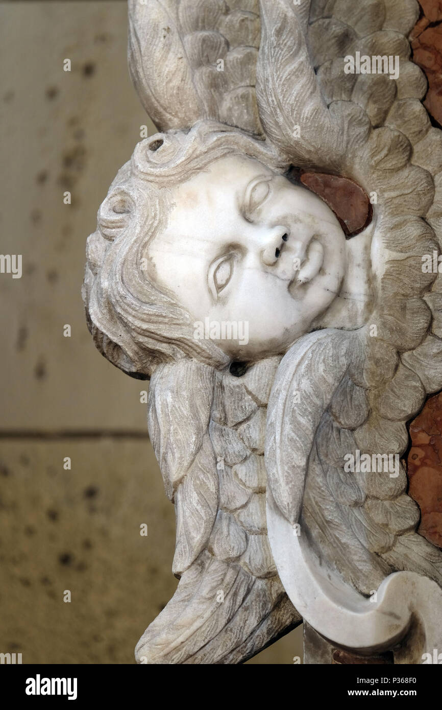 Angel, altar of the Saint Luke the Evangelist in Zagreb cathedral ...