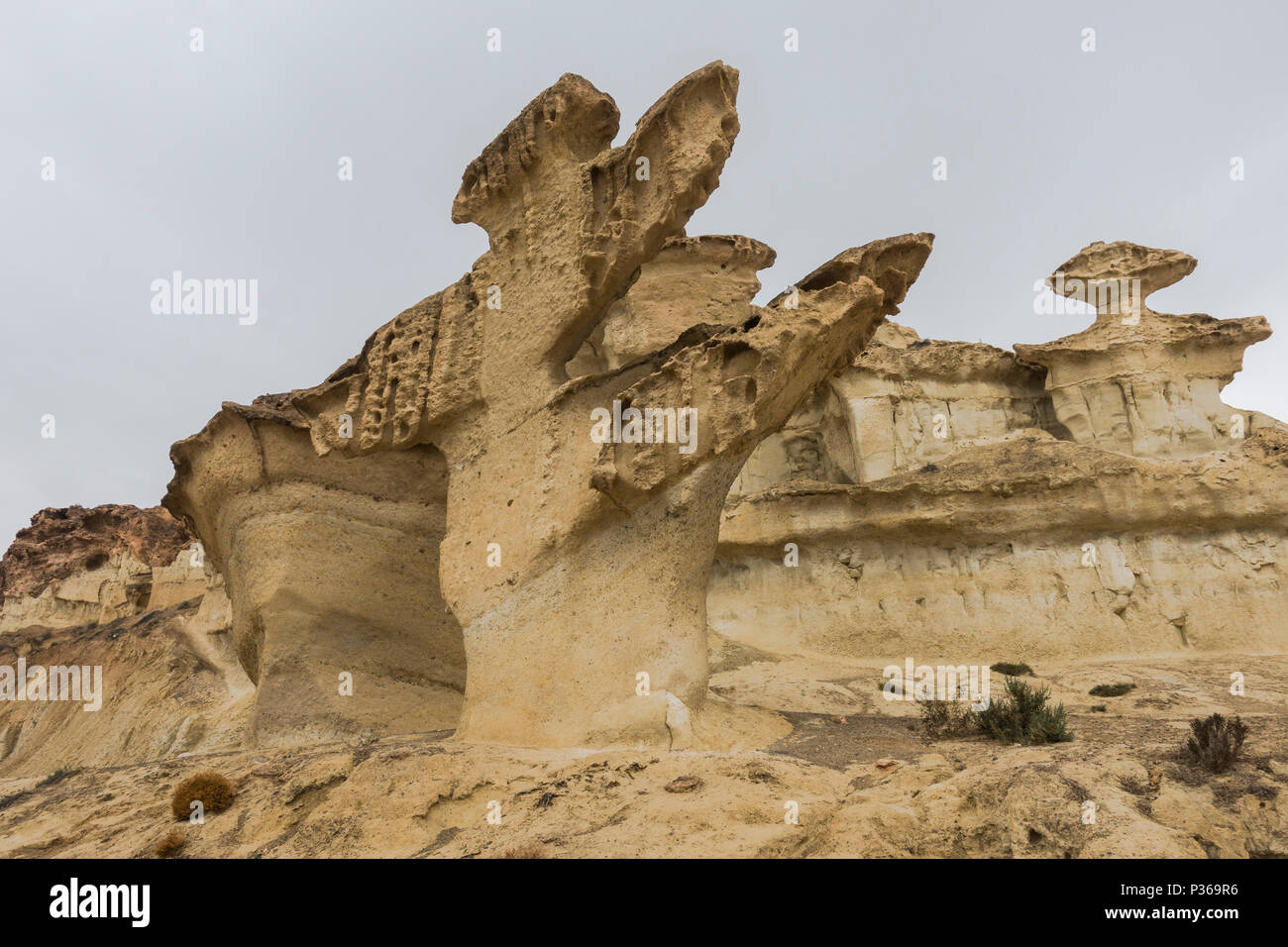 The erosions of Bolnuevo, sandstone structures, Playa Bolnuevo ...