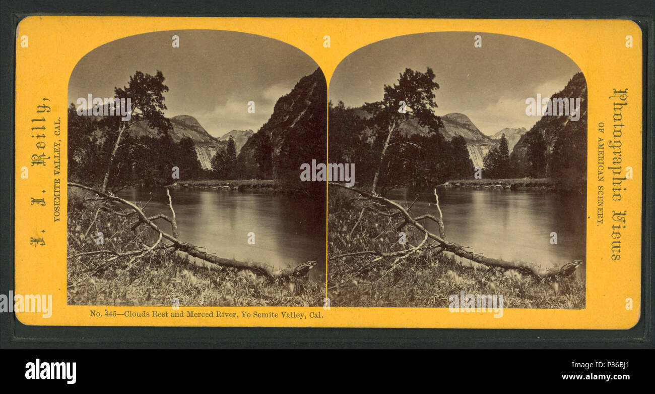 69 Clouds Rest and Merced River, Yo Semite Valley, Cal, by Reilly, John ...