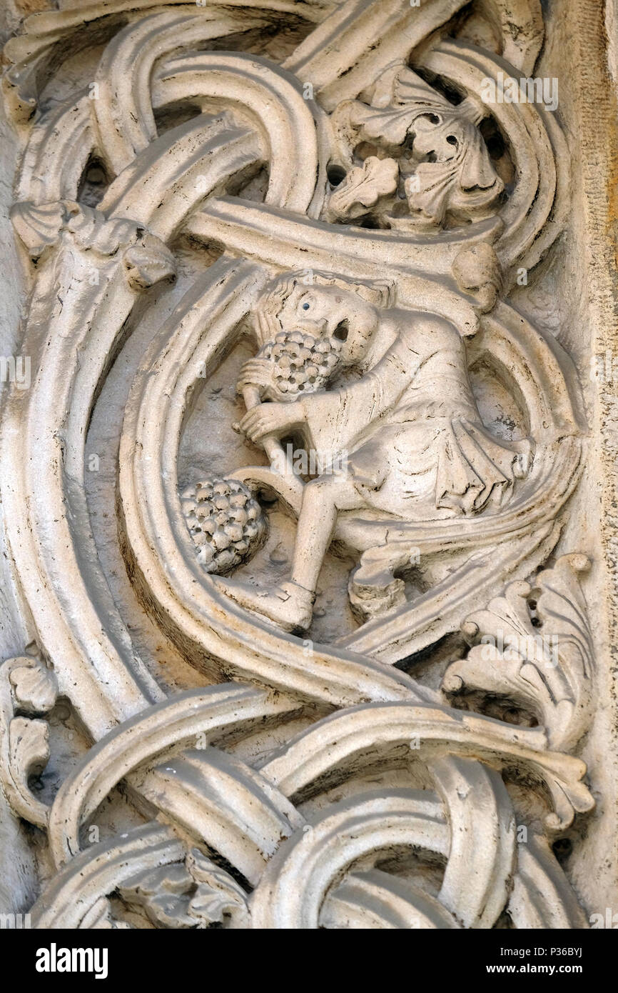 Stone carvings by followers of Wiligelmo, Princes’ Gate, Modena ...