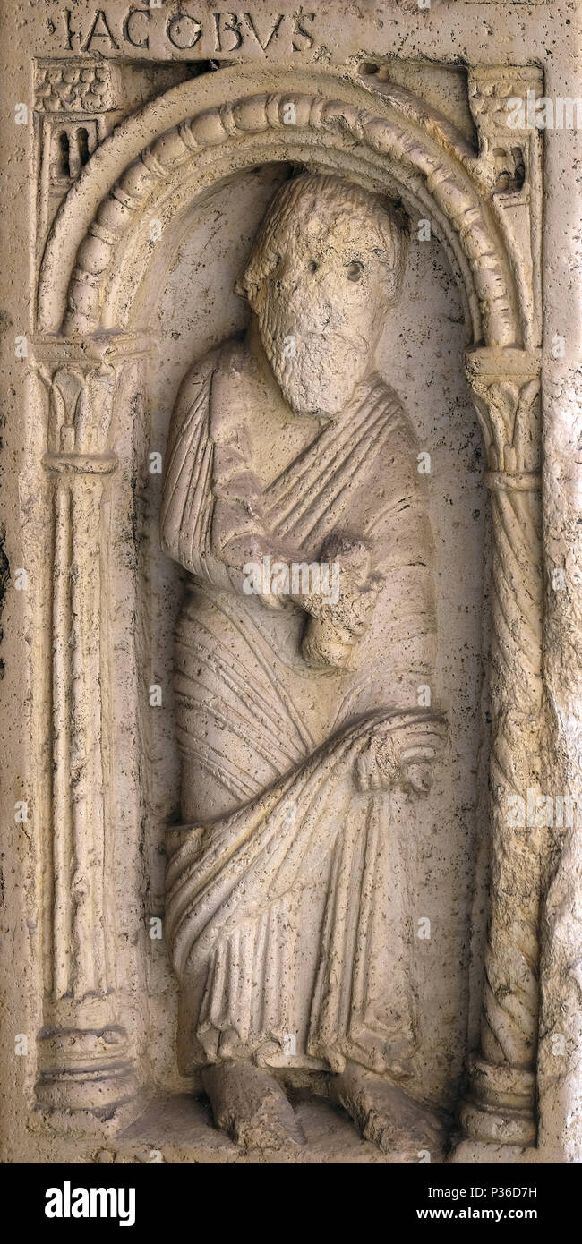 Saint Simon the apostle, bass relief by followers of Wiligelmo, Princes ...