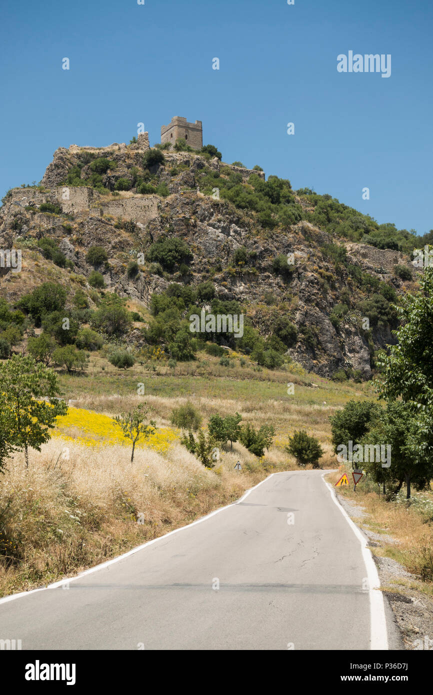 Moorish castle at Zahara de la Sierra, in Sierra de Grazalema Natural ...
