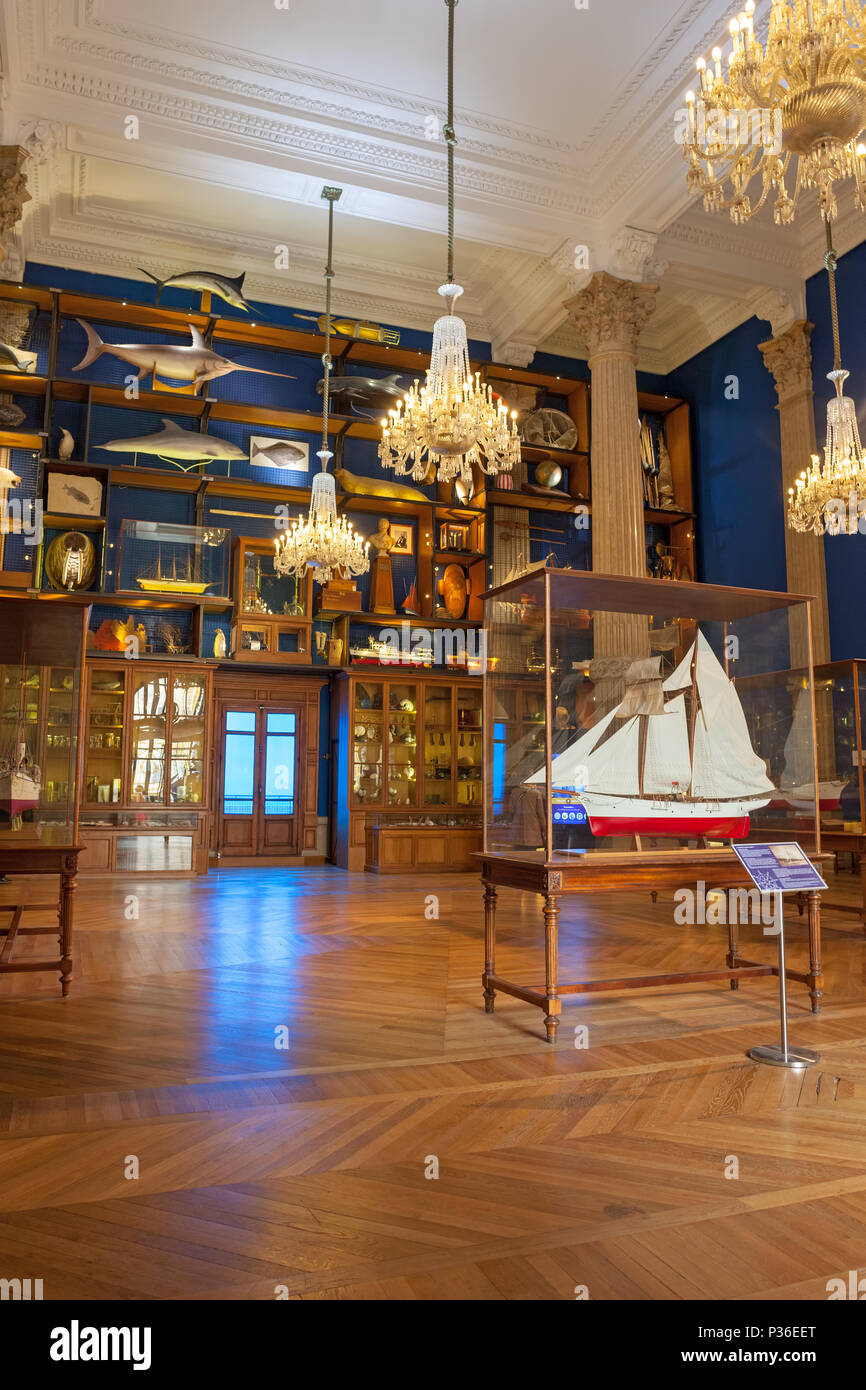 Monaco, Oceanographic Museum (Musee oceanographique) interior Stock ...
