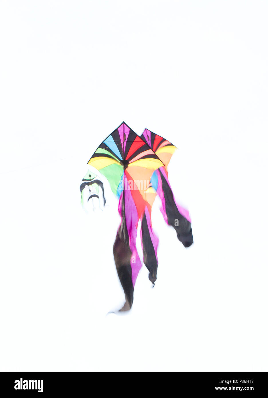 Colorful kite with blue sky background Stock Photo - Alamy