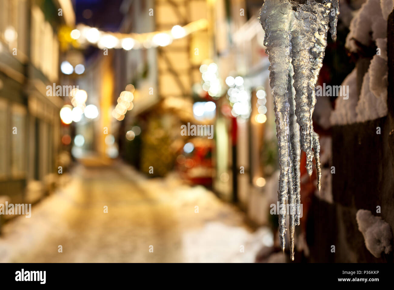 Alley of village during night time hi-res stock photography and images ...