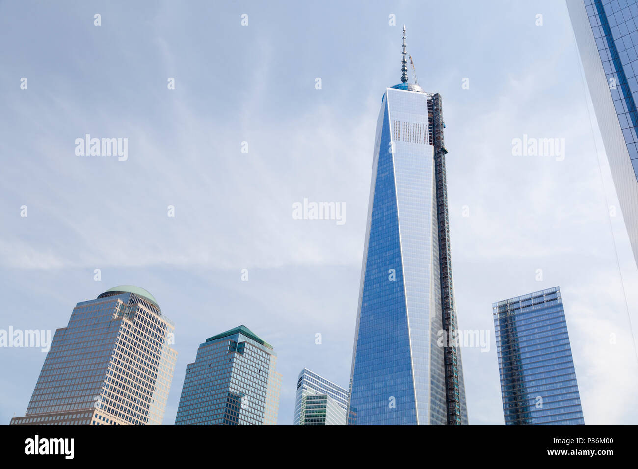 The new One World Trade Center in the skyline of the Manhattan ...