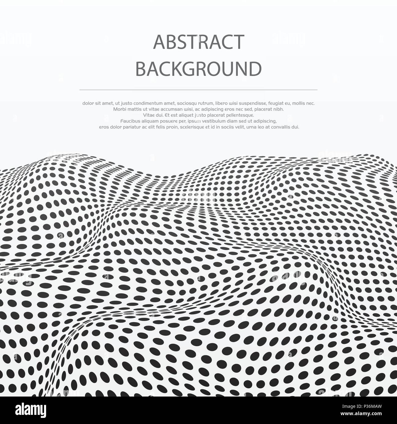 Abstract of dots stripe wave pattern background, illustration vector ...
