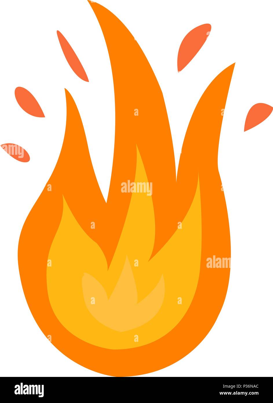 the Fire logo. Red, yellow fire - vector Stock Vector Image & Art - Alamy
