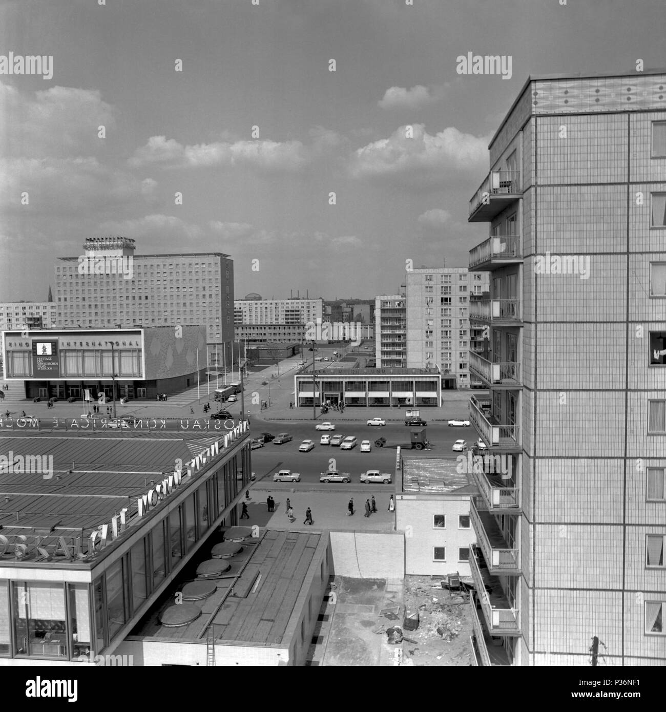 Berlin, GDR, view of the Karl-Marx-Allee Stock Photo - Alamy