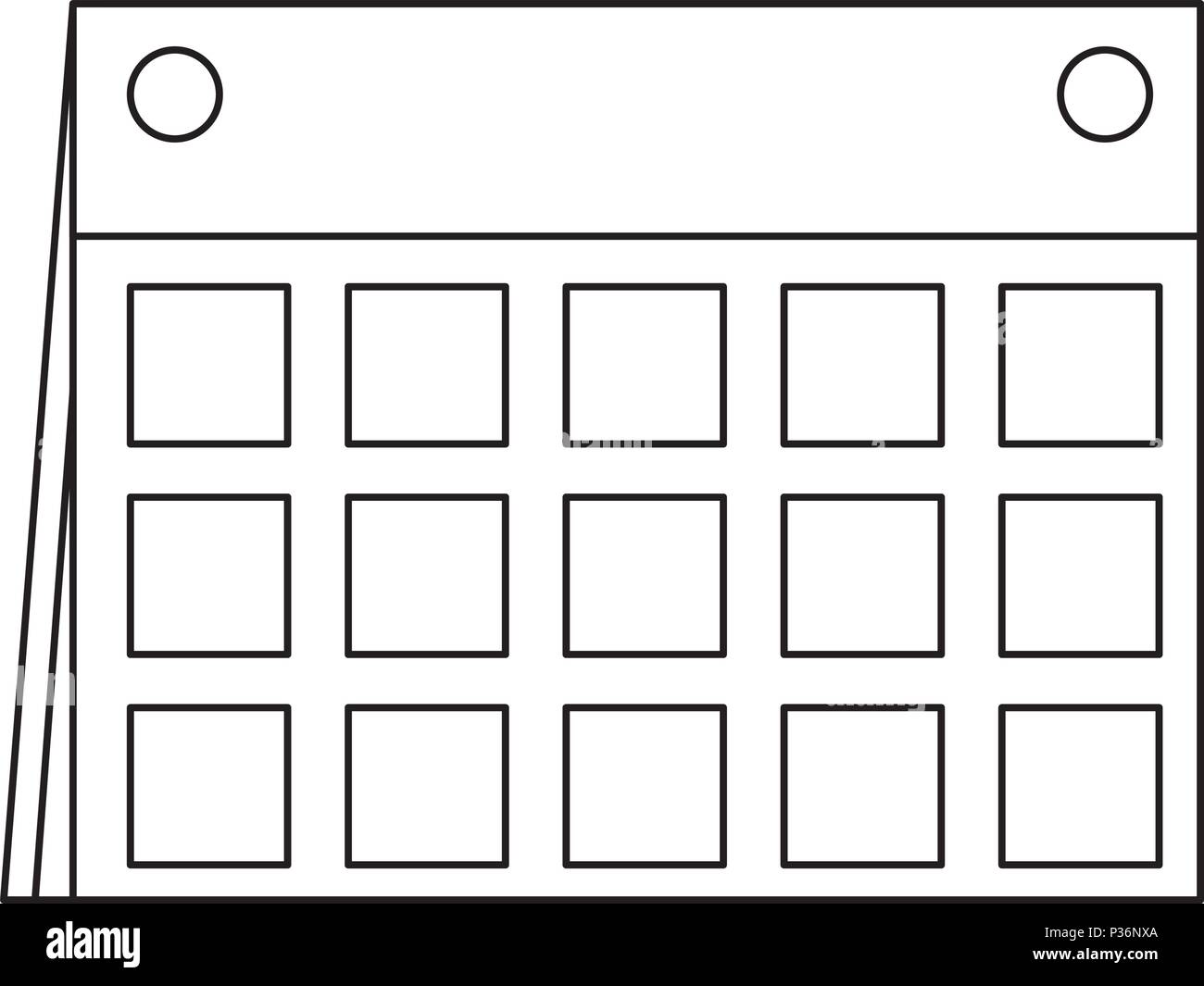 calendar planner icon over white background, vector illustration Stock ...