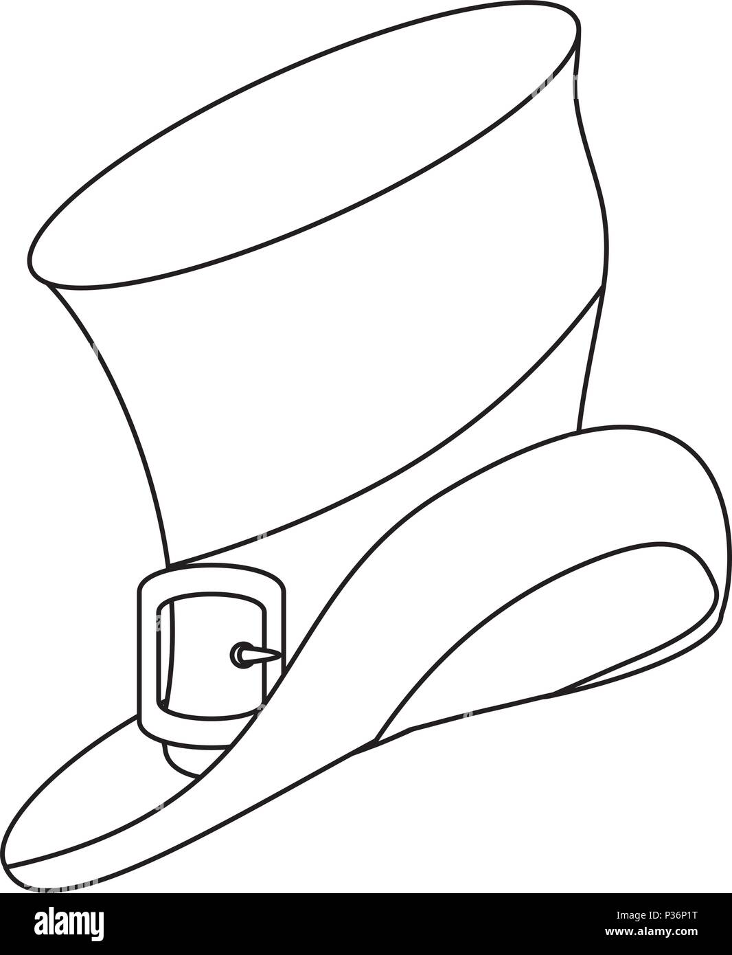 irish top hat iconover white background, vector illustration Stock ...