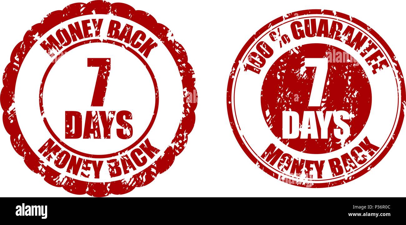 Money back guarantee 7 days. Vector guarantee seven days risk-free ...