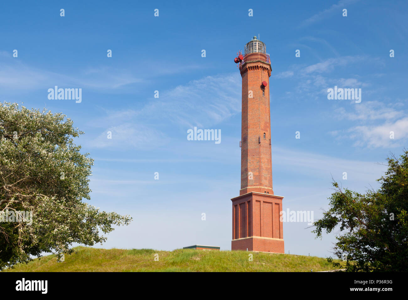 The famous red lighthouse in Norderney, Germany Stock Photo - Alamy