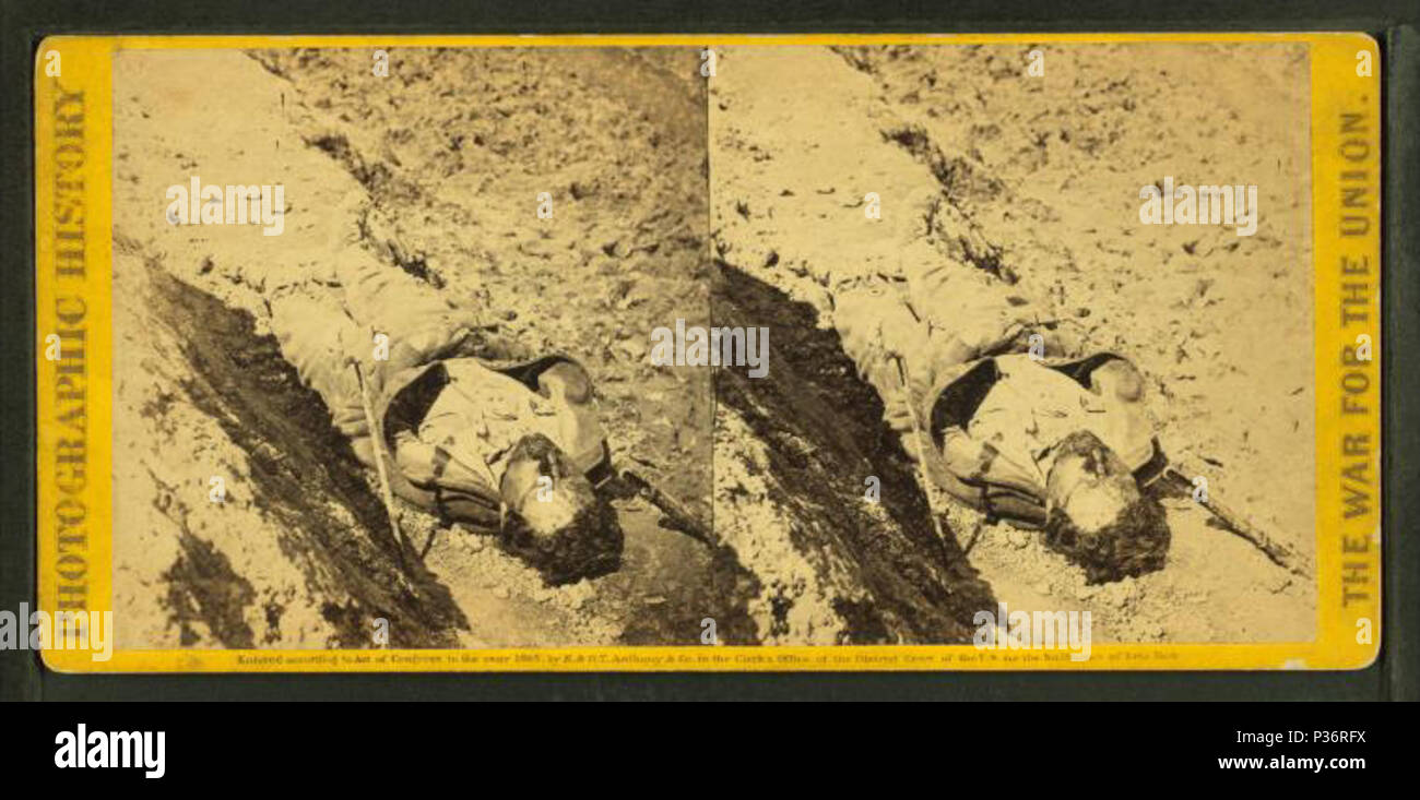 . A dead southern soldier, as he lay on the foot passage in the ...