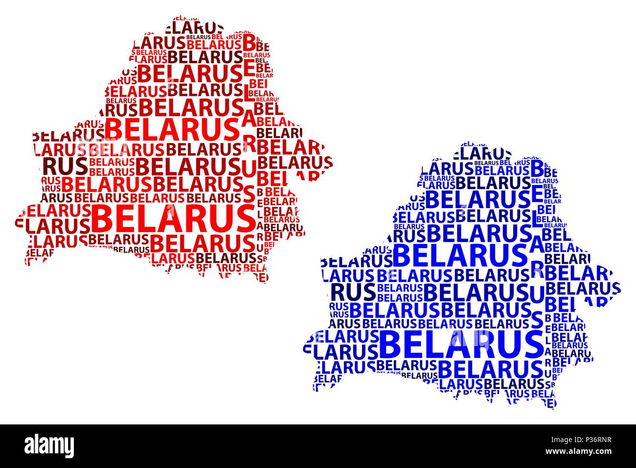 Sketch Belarus letter text map, Belarus - in the shape of the continent ...