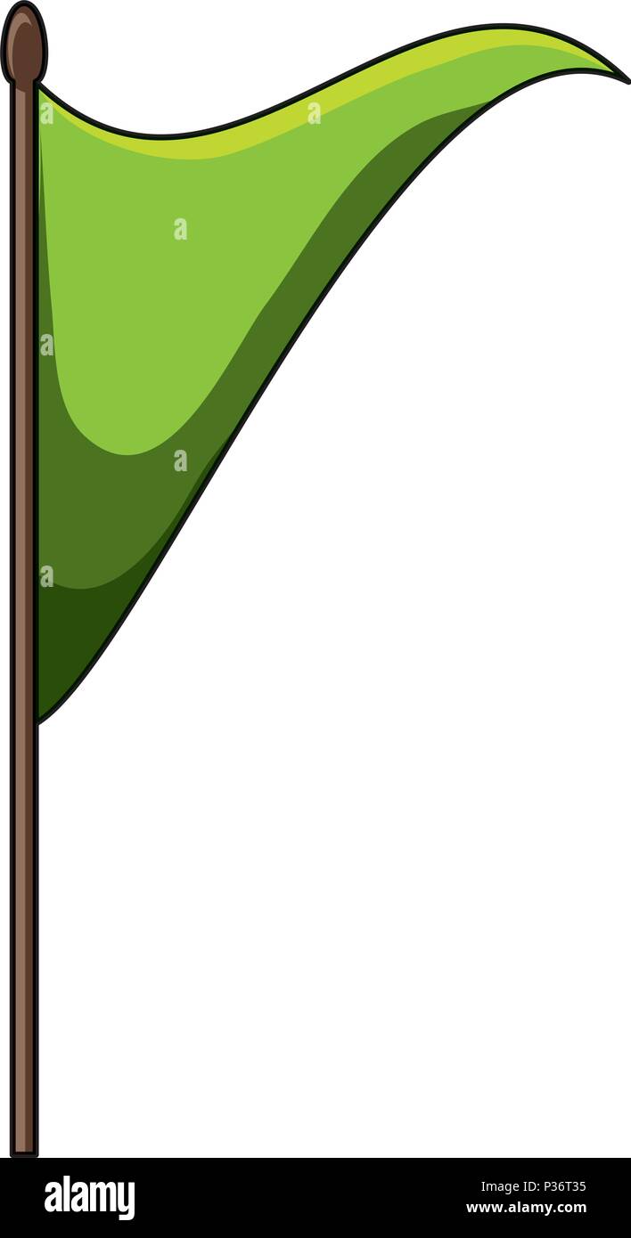 green flag icon over white background, vector illustration Stock Vector ...