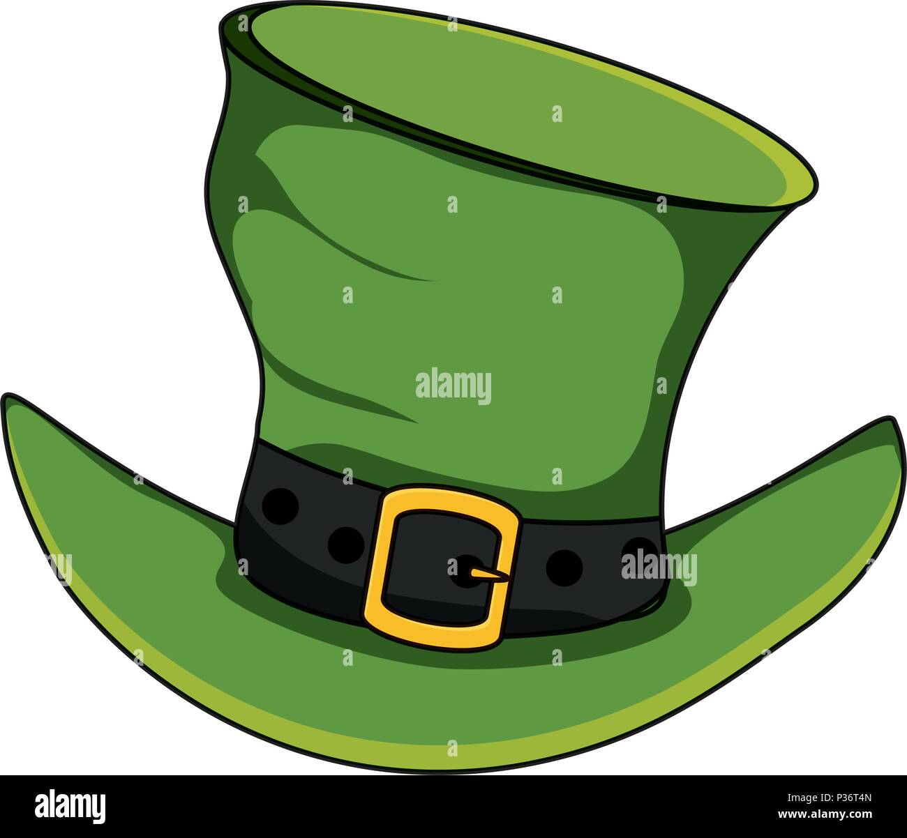 irish top hat over white background, vector illustration Stock Vector ...