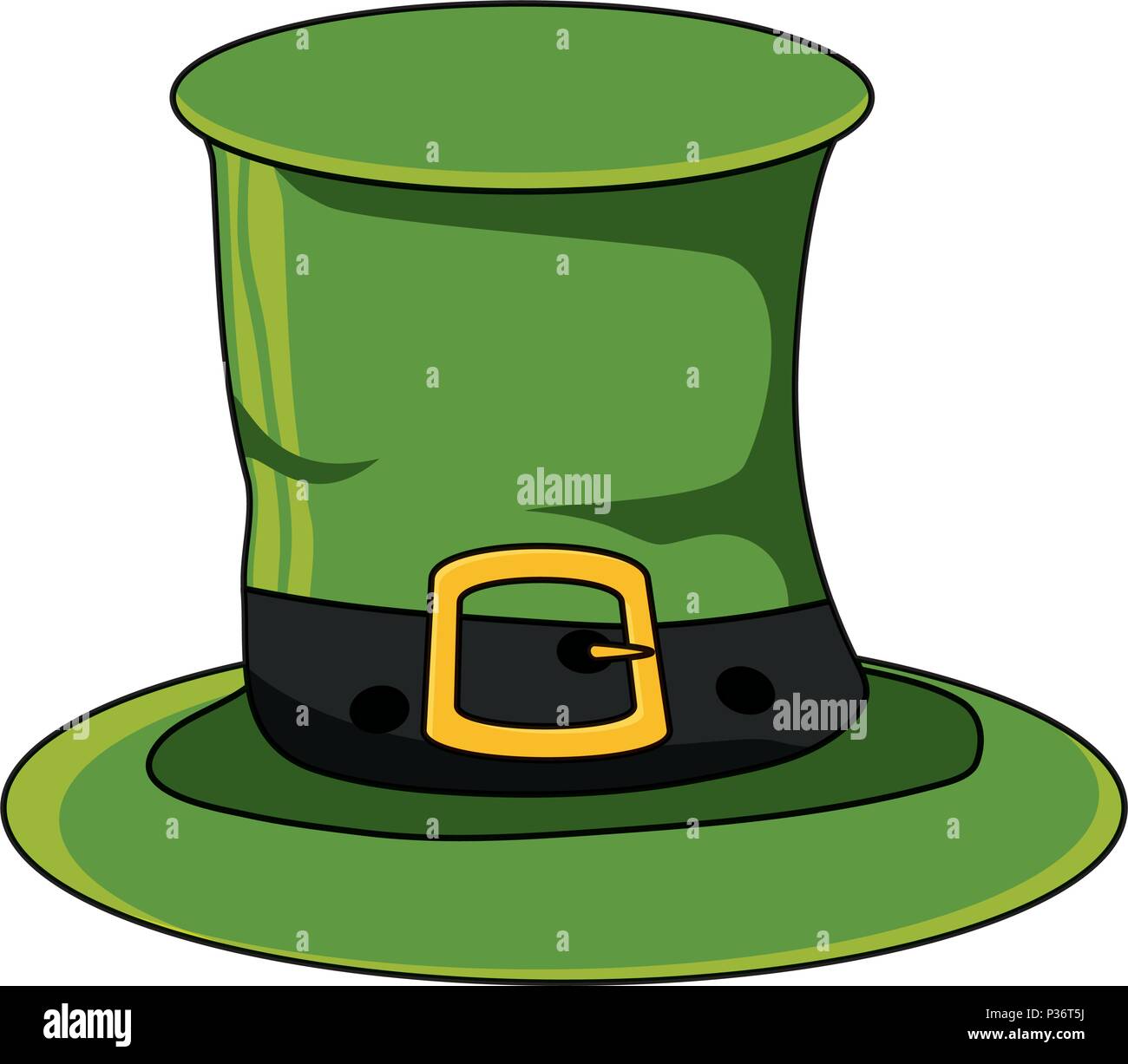 irish top hat over white background, vector illustration Stock Vector ...