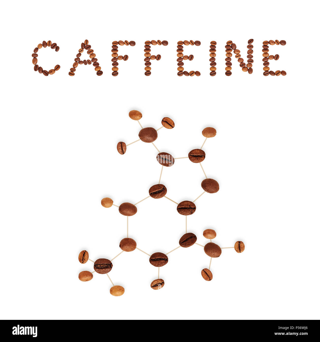 Caffeine chemical molecule structure. The structural formula of ...