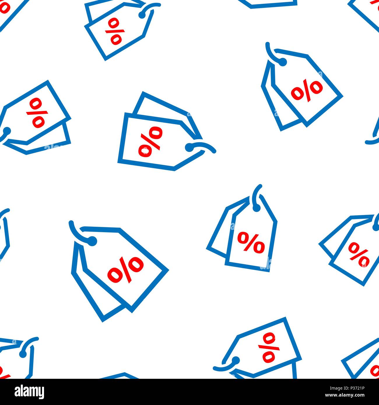 Discount percent tag icon seamless pattern background. Business concept ...
