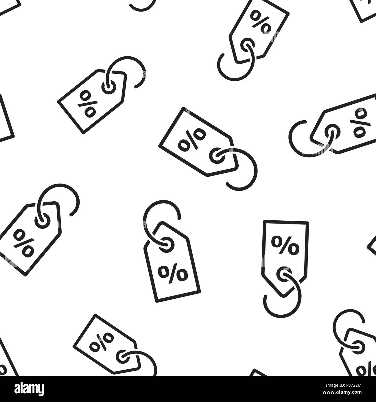 Discount percent tag icon seamless pattern background. Business concept vector illustration. Promotion coupon symbol pattern Stock Vector Image Art Alamy