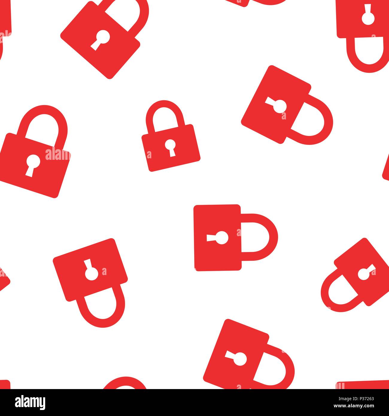 Padlock icon seamless pattern background. Business concept vector ...