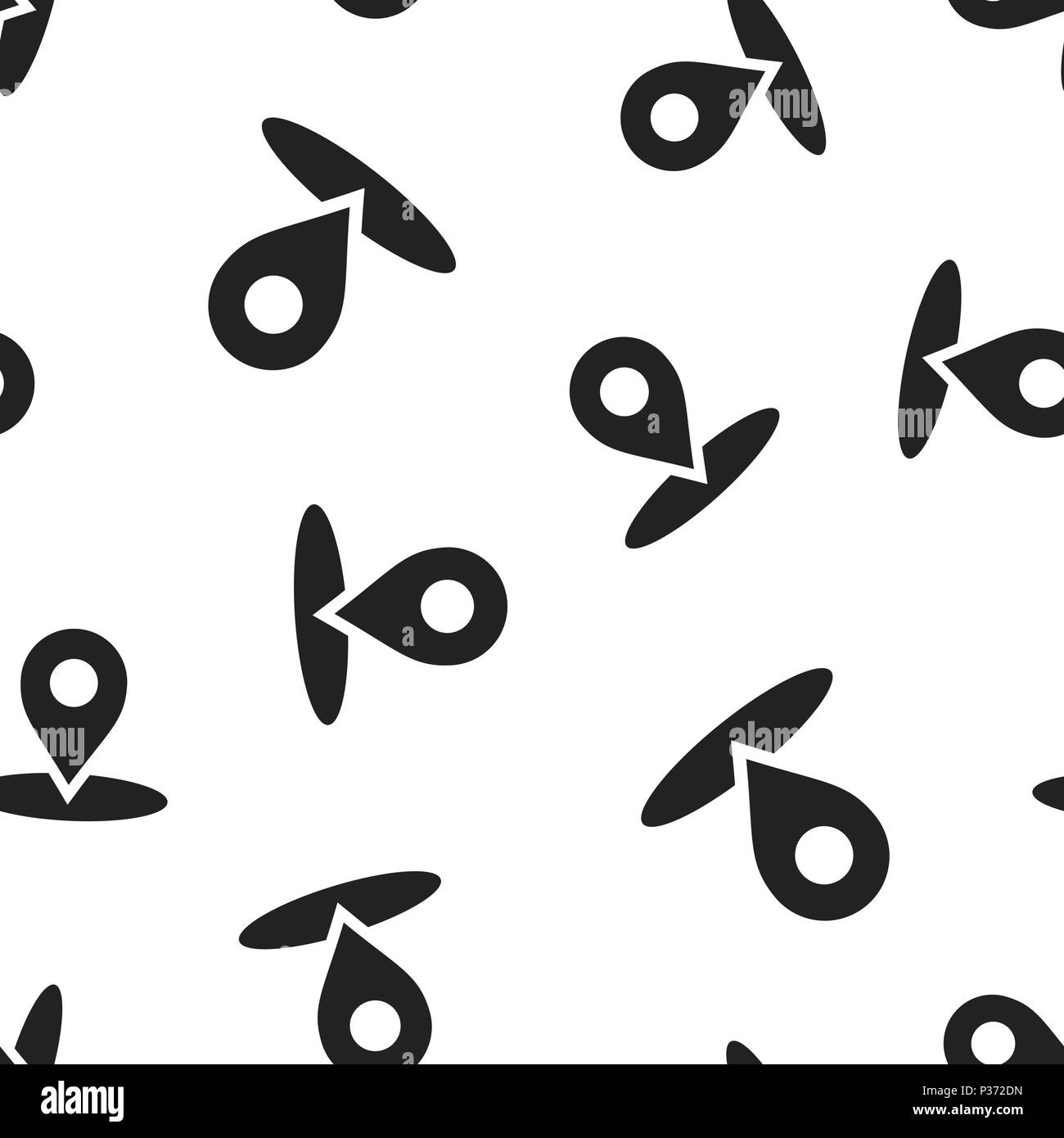 Map Pointer Icon Seamless Pattern Background Business Concept Vector